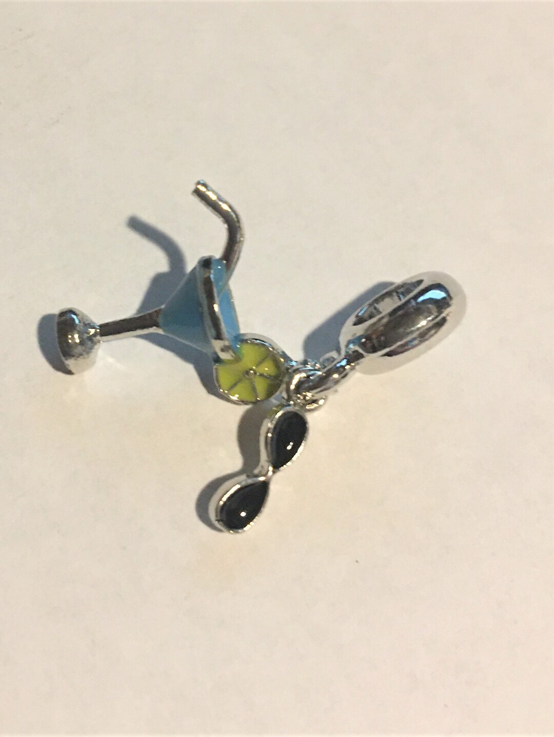 Tropical Cocktail Charm Fits Pandora Bracelets , Drink Sunglasses ...