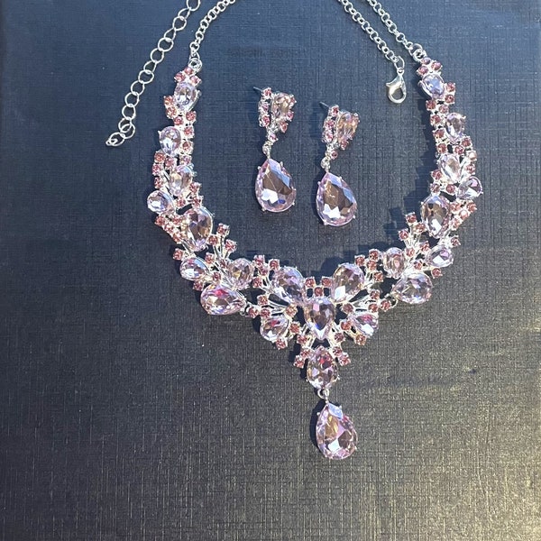 Pink Crystal Jewelry - Etsy