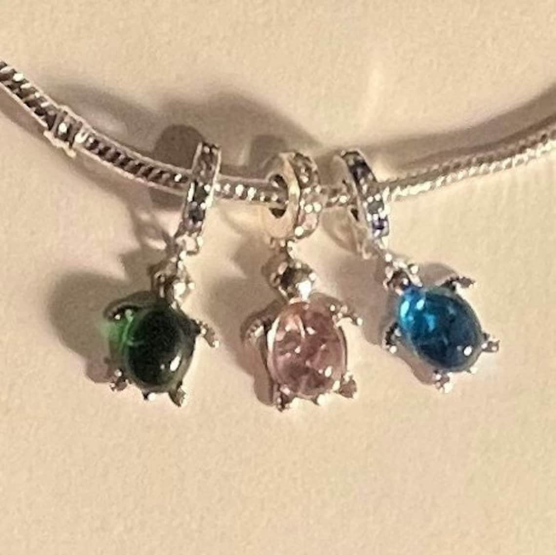 Pandora Style Murano Glass Sea Turtle Dangle Charm Blue - Etsy
