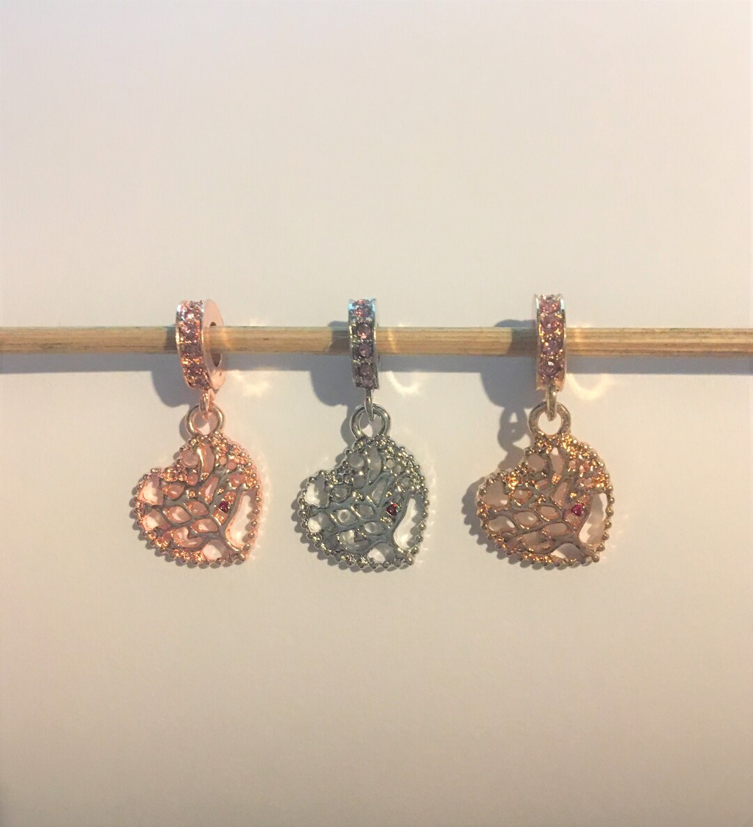 Tree of Love Heart Dangle Charm Fits Pandora Bracelets , Family Tree ...