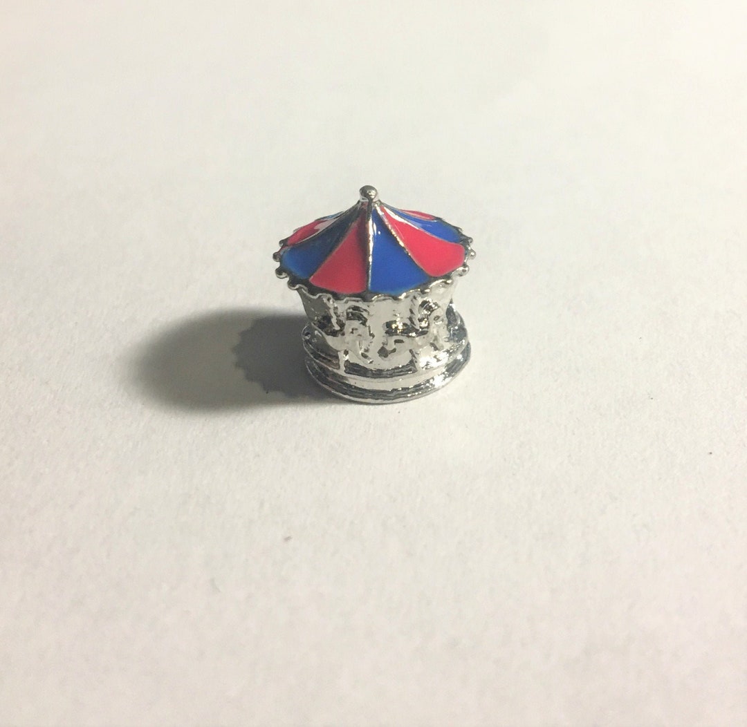 Carousel Charm, Fits Pandora Bracelets , Merry Go Round Charm, Red and ...