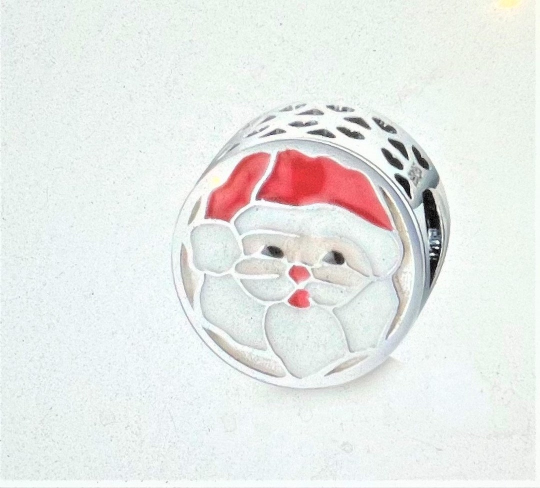 Christmas Santa Claus Charm Fits Pandora Bracelet , Double Sided Santa ...