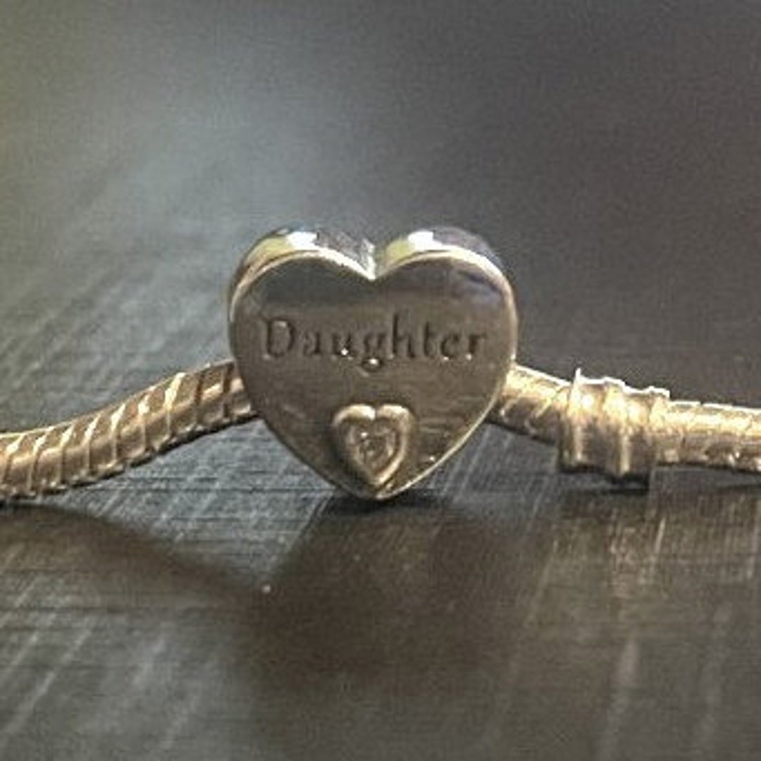 Daughter Heart Charm Fits Pandora Bracelet , Daughter Charm , Daughter ...