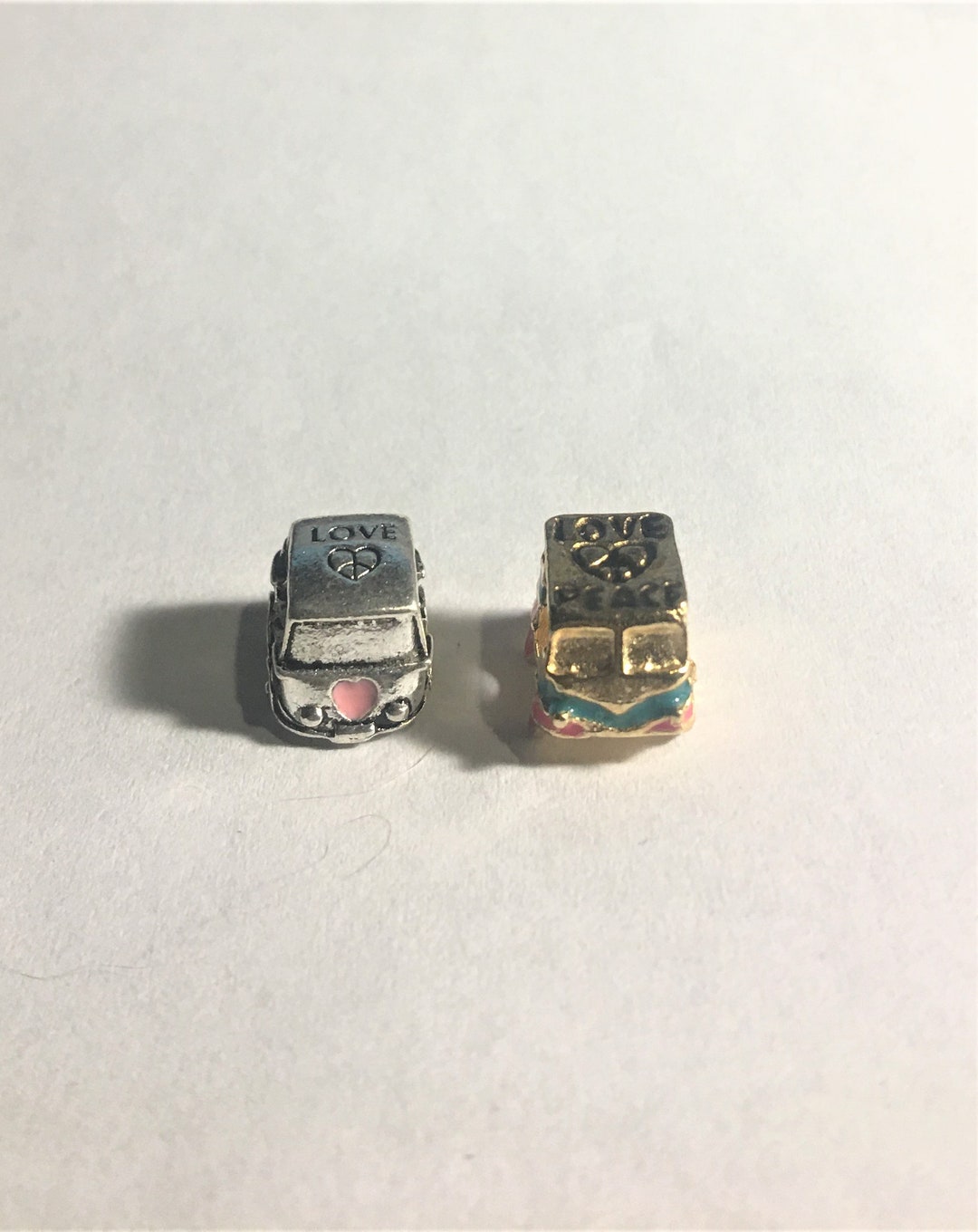 Camper Van Charm Fits Pandora Bracelets , Love Peace Charm, Love Peace ...