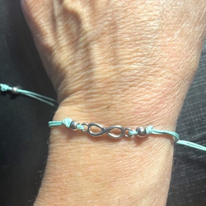 Dainty Infinity Bracelet , Infinity Cord Bracelet , Stackable Bracelet ...