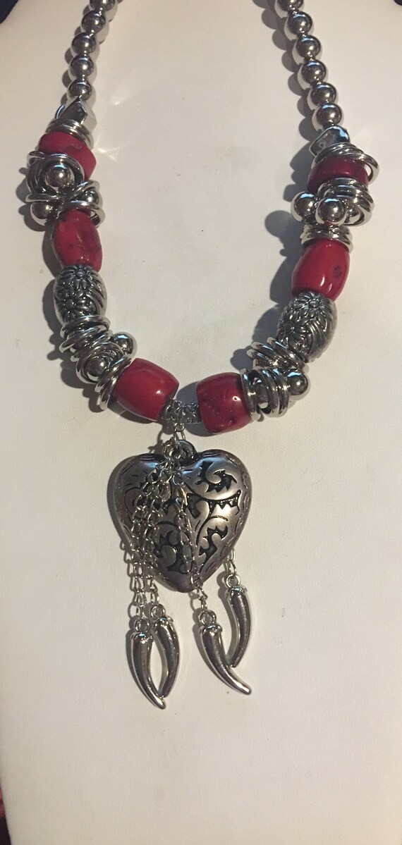 Hearts turquoise & red - Gem