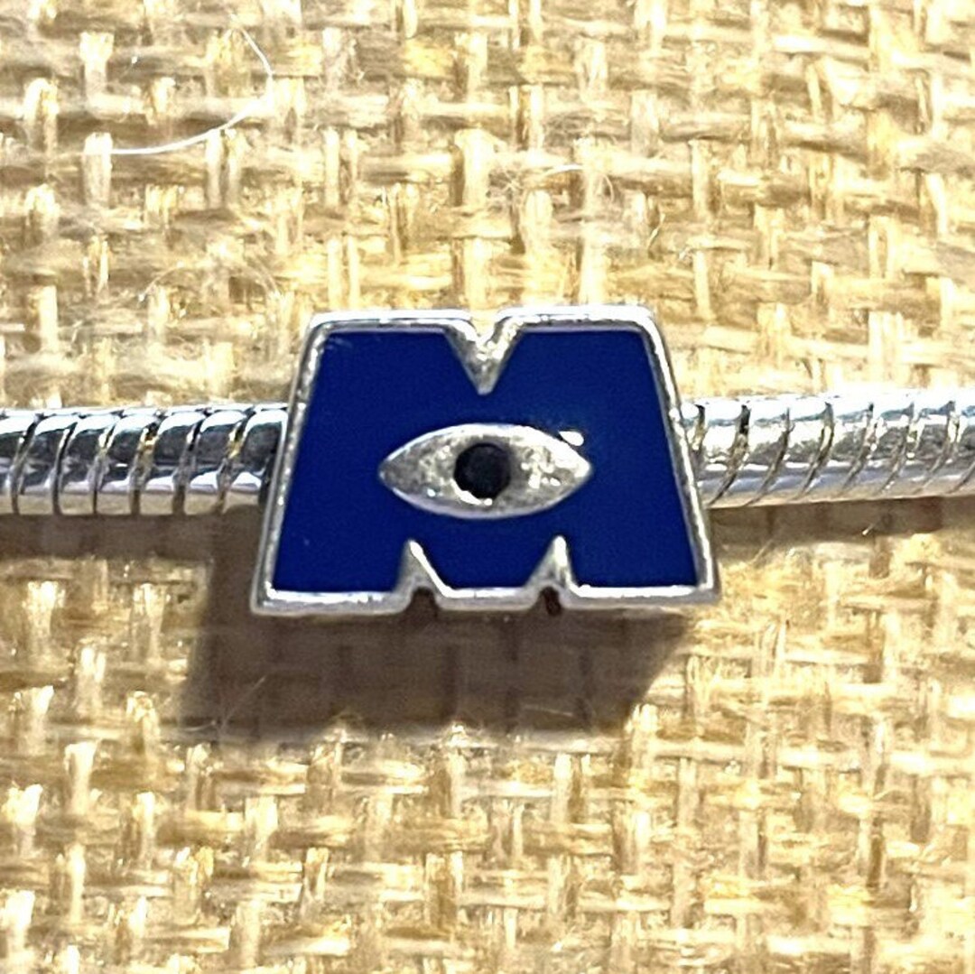 Disney Pixar Monsters, Inc. Logo M Charm , Monsters Inc Charm for ...
