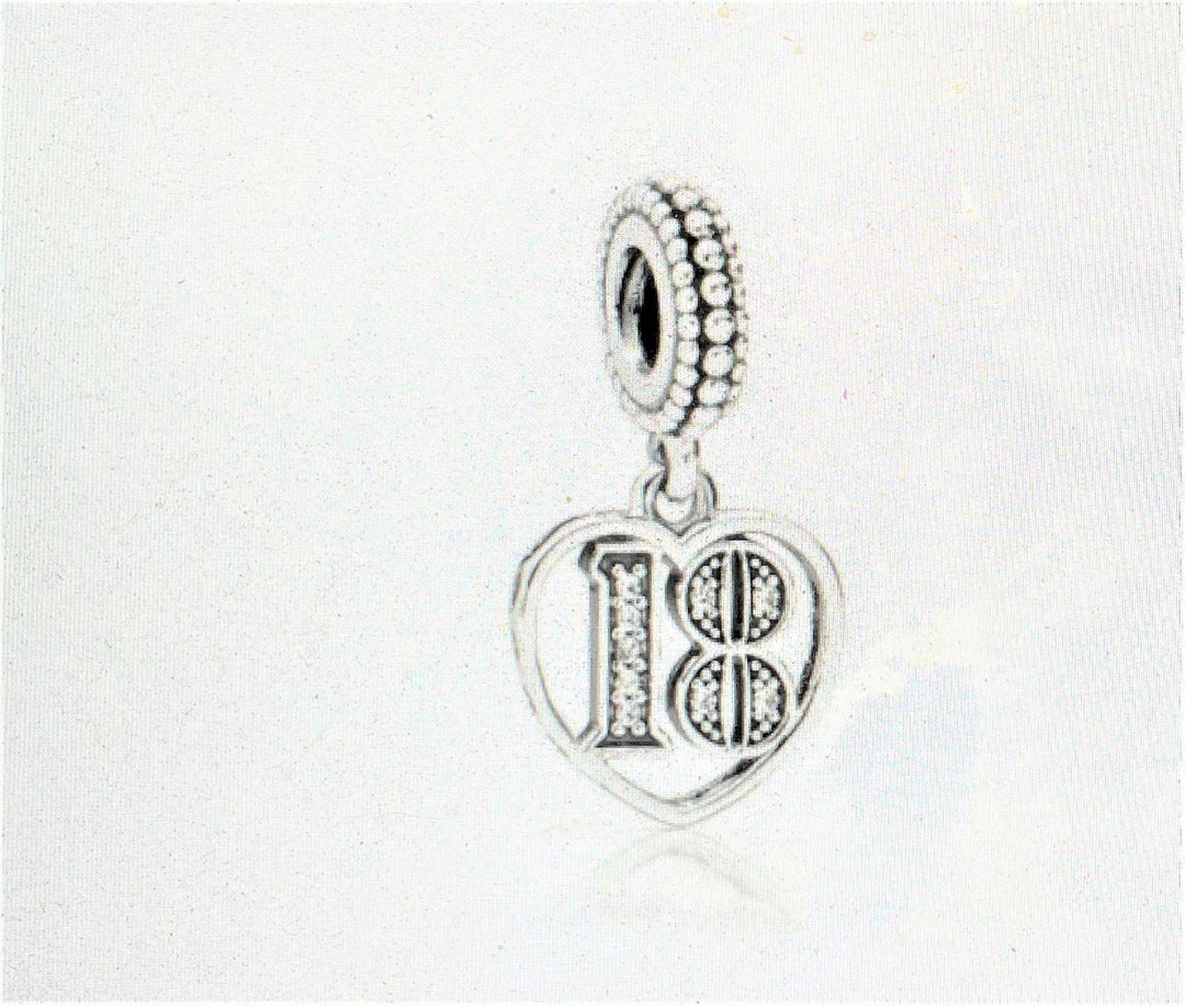 18th Celebration Dangle Charm Fits Pandora Bracelet , Birthday Charm ...