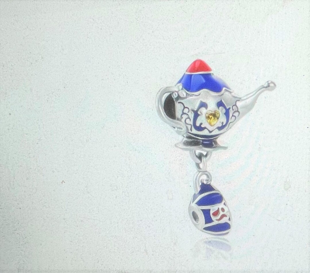 Beauty and the Beast Blue Teapot Charm Fits Pandora Bracelet ,blue ...