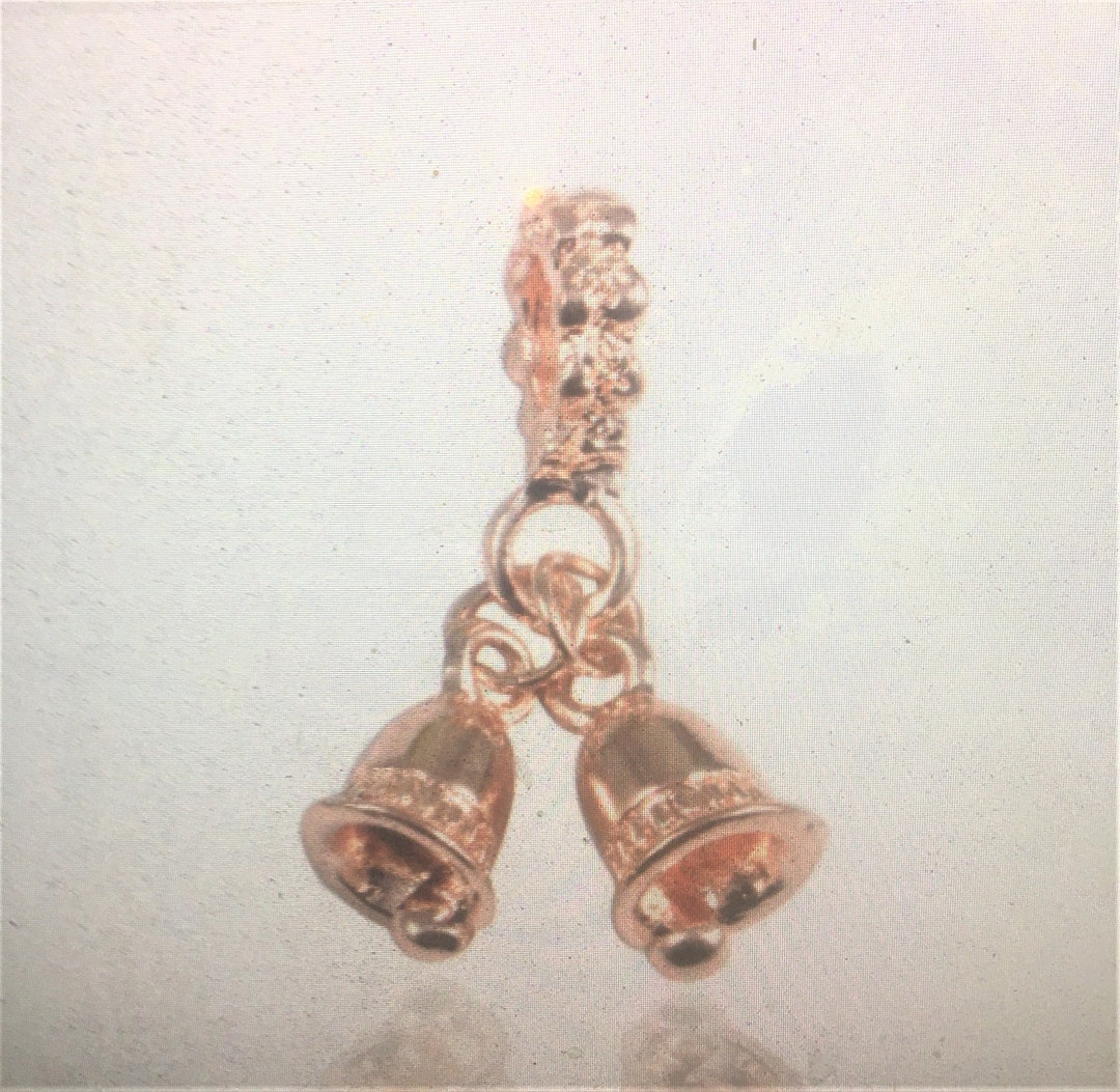 Rose Gold Christmas Bells Charm Fits Pandora Bracelets , Holiday Charm ...
