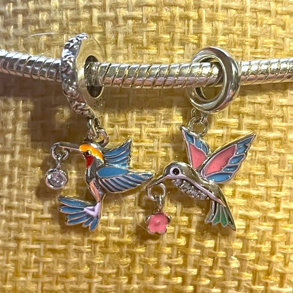 Hummingbird Charm - Etsy