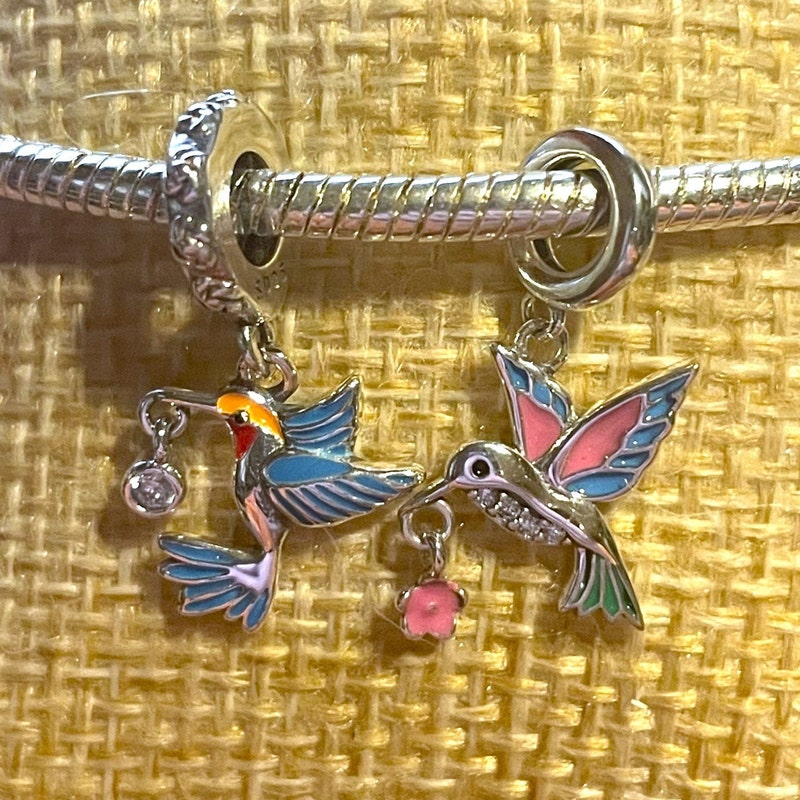 Hummingbird Charms - Etsy