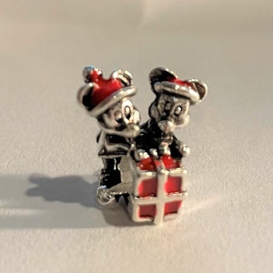 Mickey Mouse & Minnie Mouse Present Charm Fits Pandora - Etsy