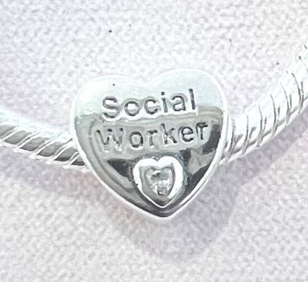 Social Worker Heart Charm Fits Pandora Bracelet , Social Worker Charm ...