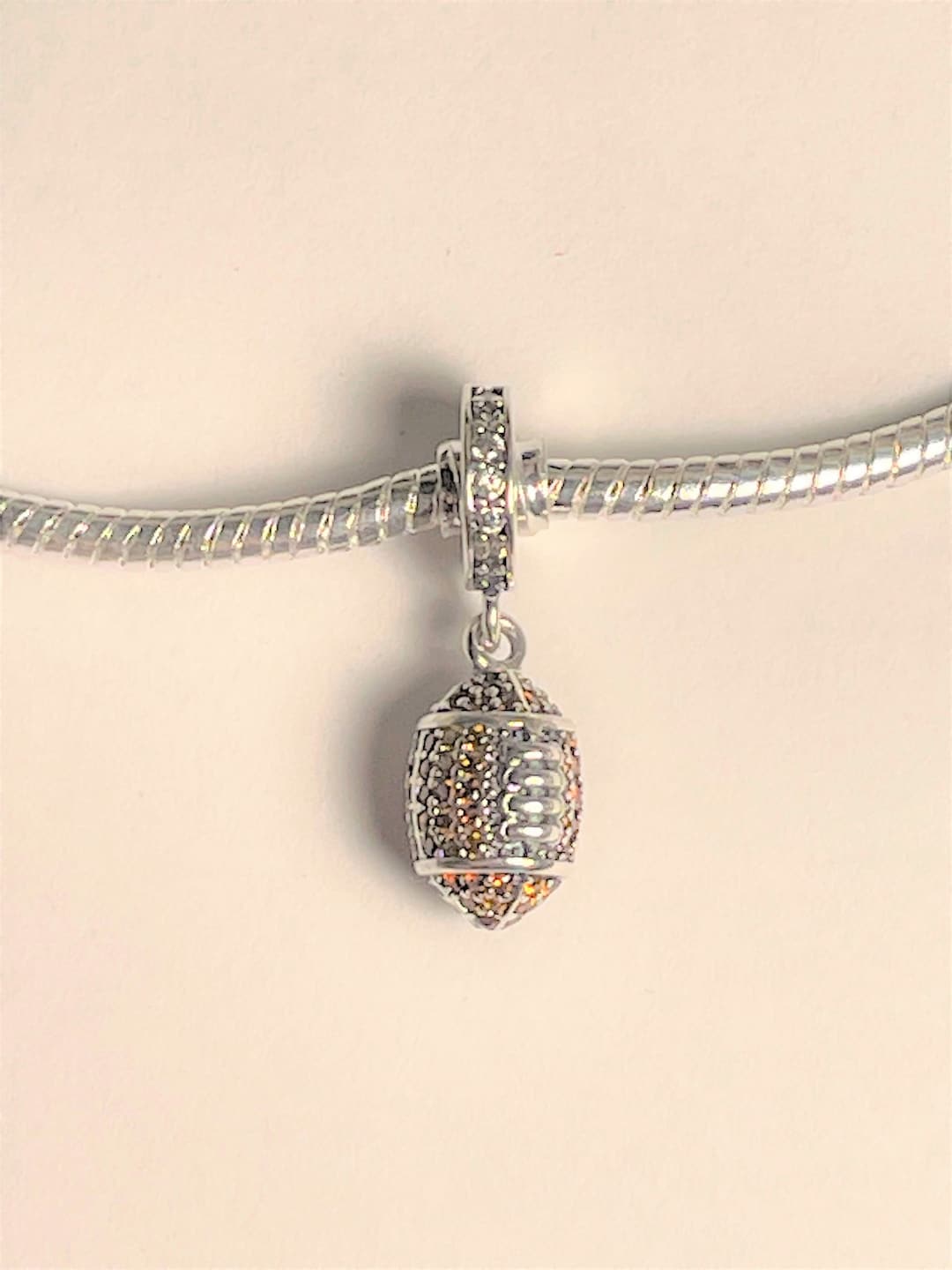 American Football Dangle Charm Fits Pandora Bracelet , Football Charm ...