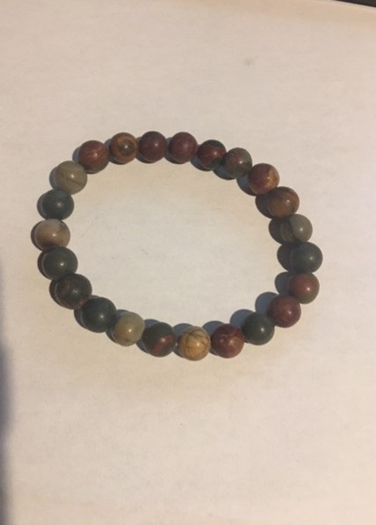 Multi Color Agate Natural Healing Stones Stretch Gemstone - Etsy