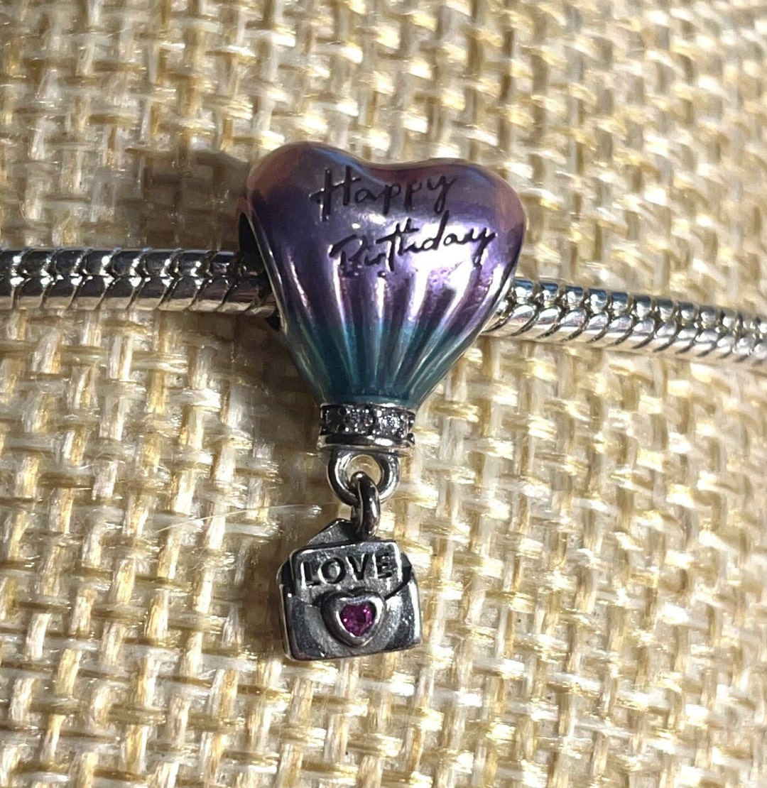 Happy Birthday Love Hot Air Balloon Charm Fits Pandora Bracelet ...