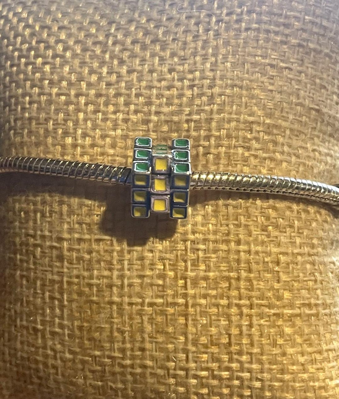 Rubik's Cube Charm Fits Pandora Bracelet , Colorful Cube Charm ...