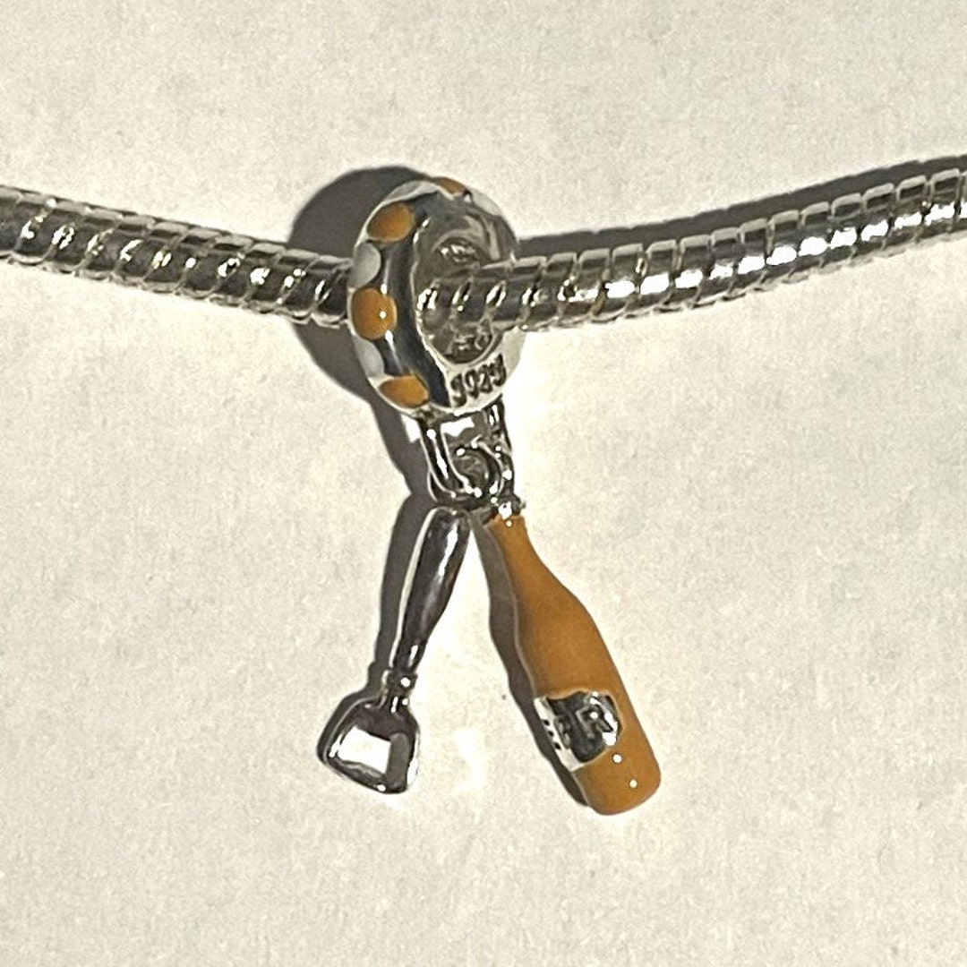 Beer Bottle Charm , Fits Pandora Bracelets , Beer Charm, Bottle Opener ...