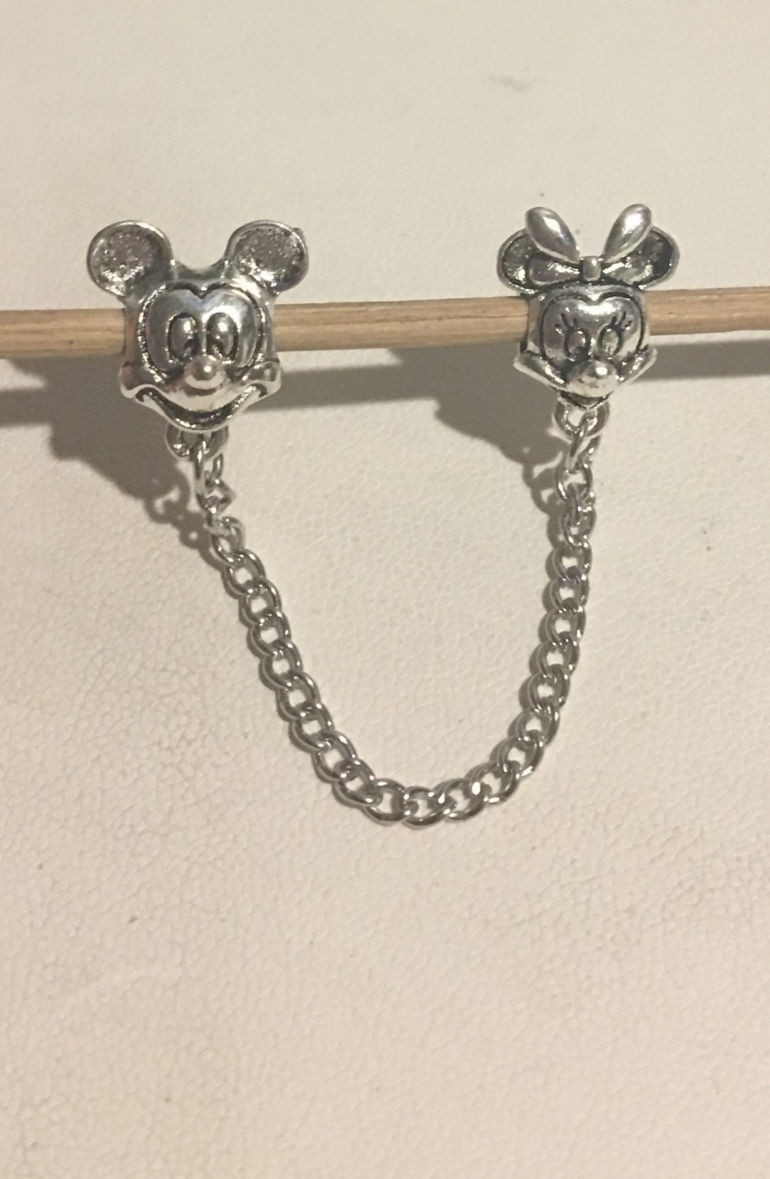 Mickey and Minnie Safety Chain Fits Pandora Bracelets , Mickey Mouse ...
