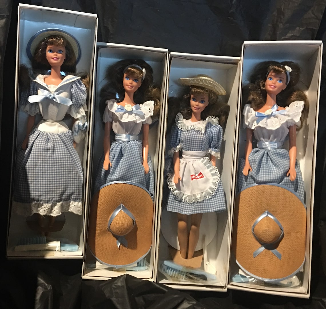 Vintage Little Debbie Barbie Dolls Set of 4 Rare 1992 - Etsy