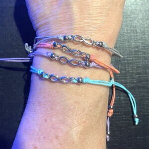 Dainty Infinity Bracelet , Infinity Cord Bracelet , Stackable Bracelet ...