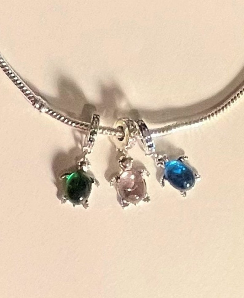 Pandora Style Murano Glass Sea Turtle Dangle Charm Blue - Etsy