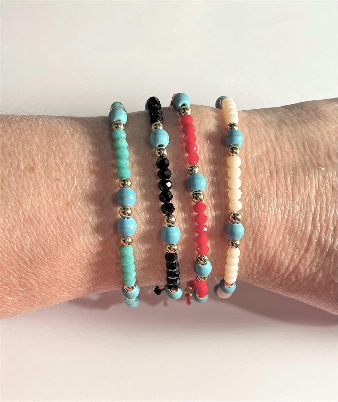 Adjustable Beaded Bracelet, Adjustable Bracelet , Stackable Bracelet ...