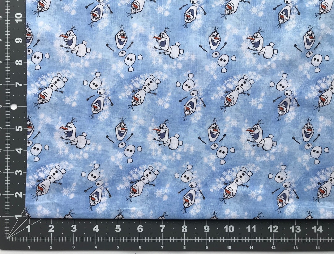 Precut Frozen Olaf Cotton Fabric Fat Quarter, 1/2 Yard, 1 Yard Shipping ...