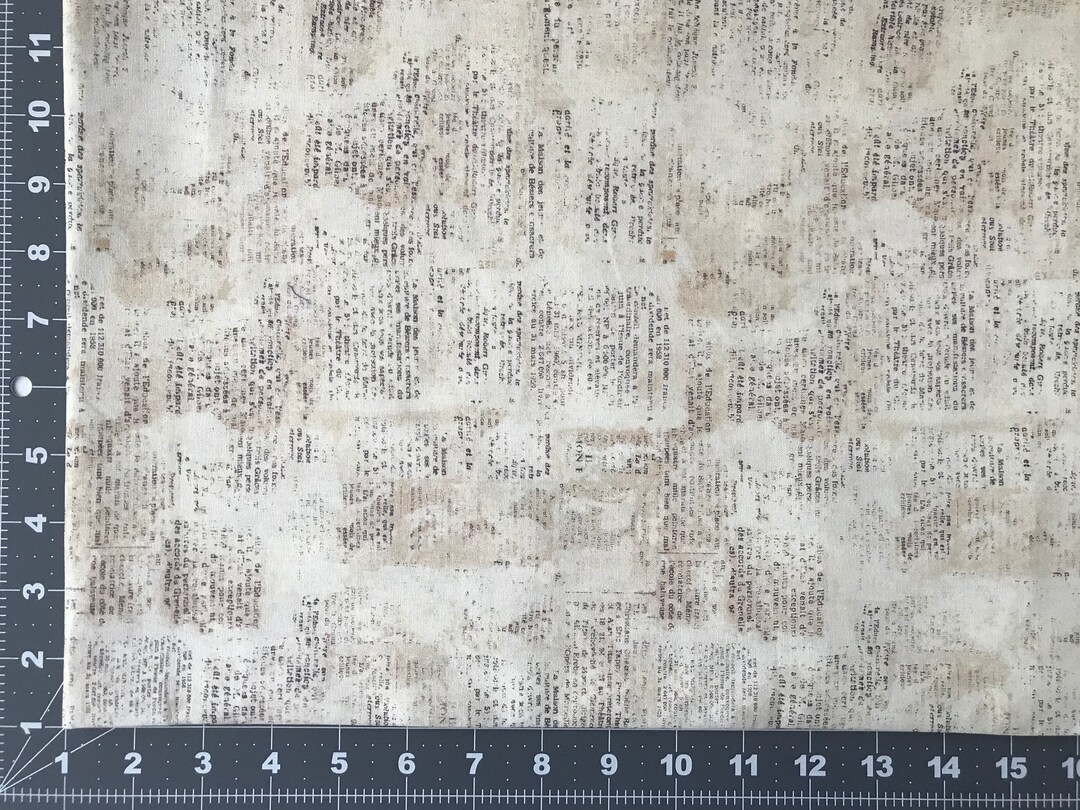Precut Vintage Newspaper Premium Quality Cotton Fabric for Quilting ...