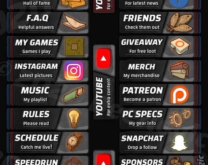 Twitch Panels concrete 25 Variants Included - Etsy