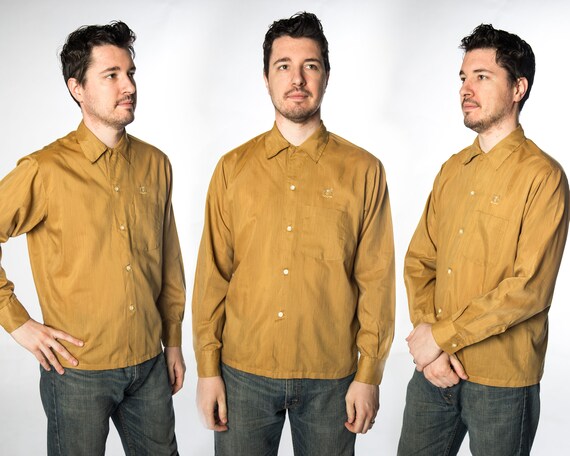 1960s Golden Button Up by Towncraft Plus - Large - Gem