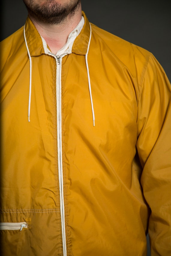 1960s Surfer Mustard Yellow Lightweight Wind Breaker … - Gem