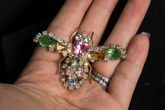 Kramer MutliColored Rhinestone Bee Bug Dragonfly Broo… - Gem