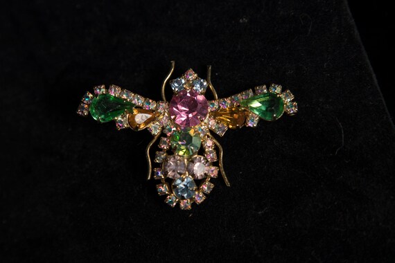 Kramer MutliColored Rhinestone Bee Bug Dragonfly Broo… - Gem