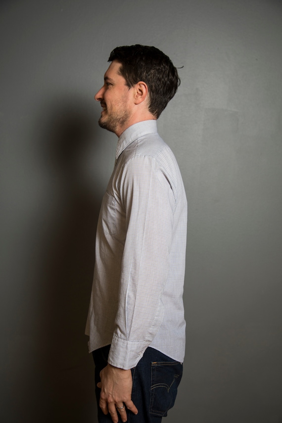 1970s Mervyn’s Men’s Collection White Button up with … - Gem