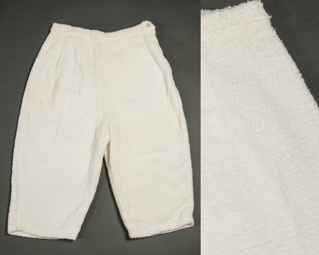 1960s White Terry Cloth Capri Clam Digger Pedal Pushers - Small - Etsy