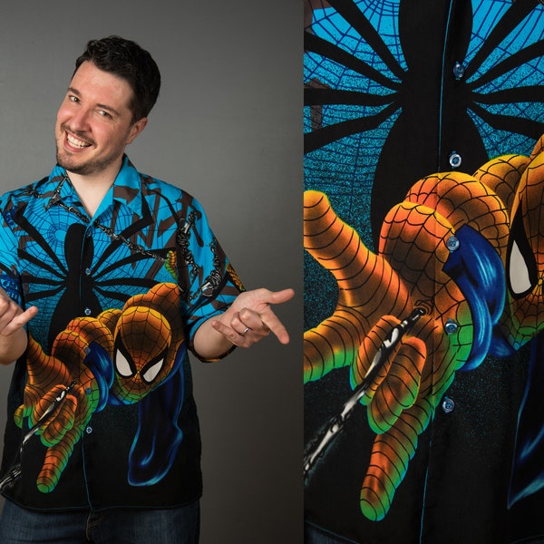 Spiderman Button Up Shirt