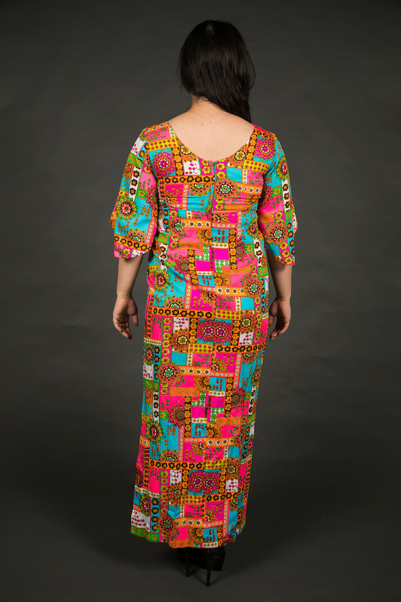 1960s Hawaiian Togs Neon Psychedelic Flower Power - 1… - Gem