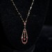 Monet Necklace W Dangle Red Stone Pendant - Etsy