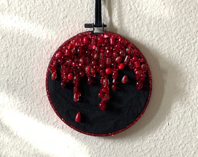 Beaded Blood Drip Wall Art Piece - Etsy