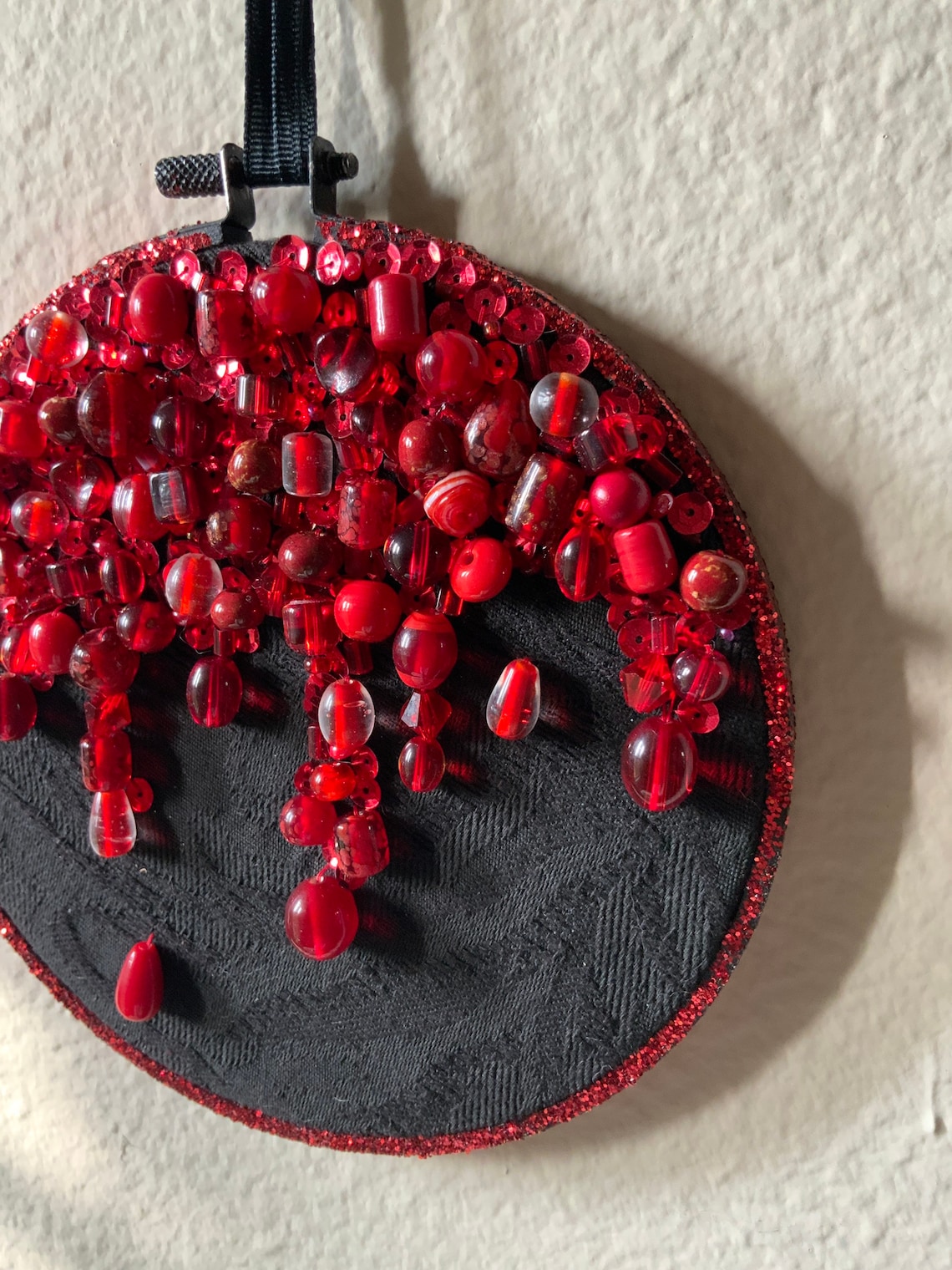 Beaded Blood Drip Wall Art Piece - Etsy