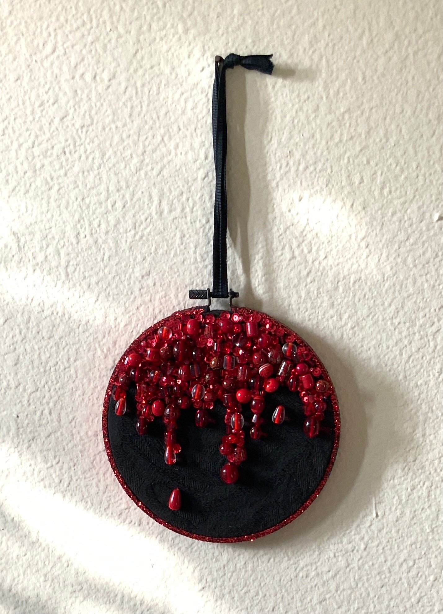 Beaded Blood Drip Wall Art Piece - Etsy