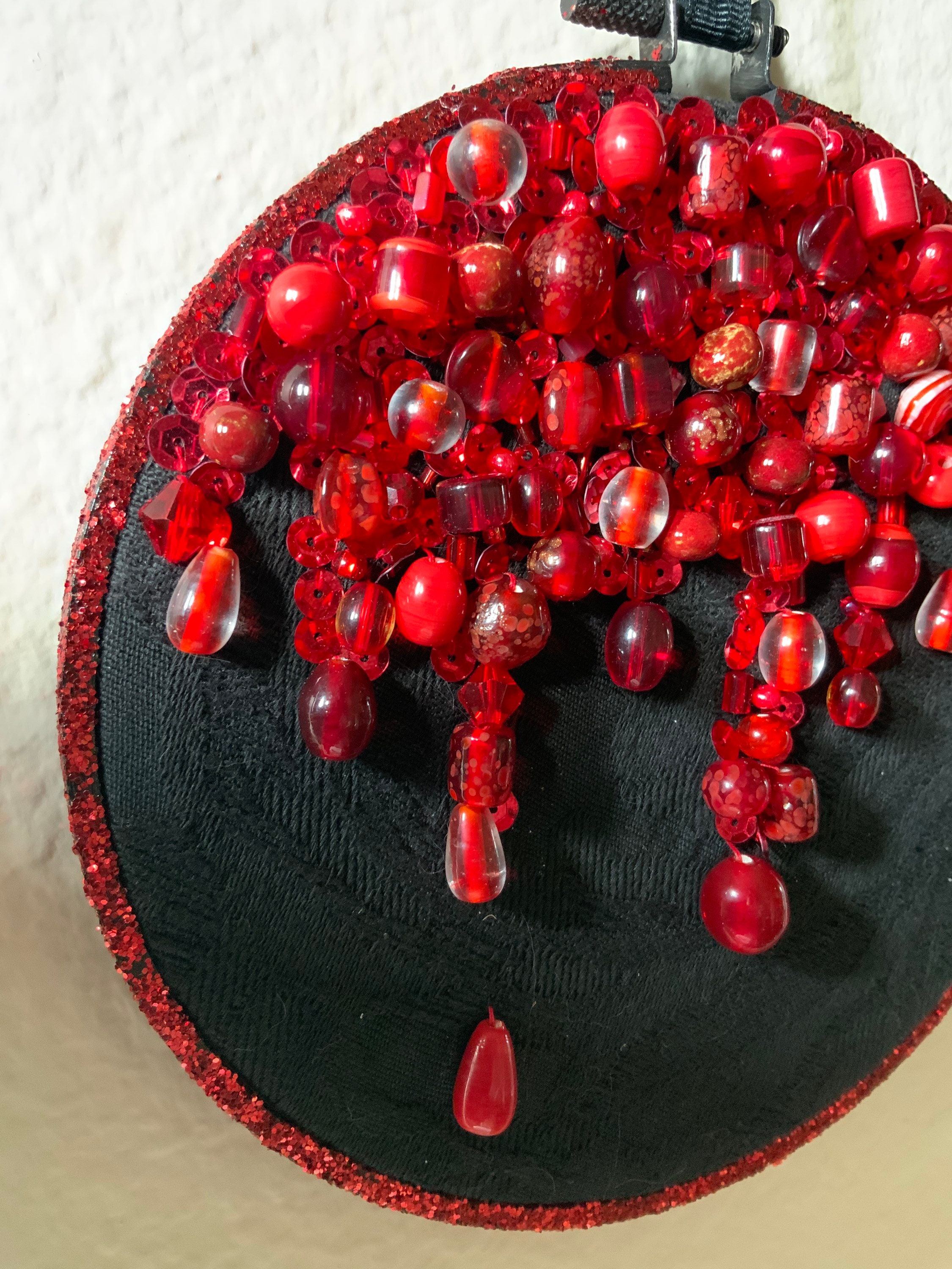 Beaded Blood Drip Wall Art Piece - Etsy