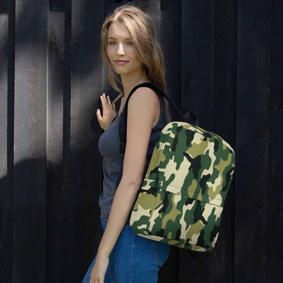 Hychi GREEN CAMO Backpack - Etsy