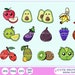 Fruit Alphabet Clip Art, Fruit A to Z Clipart, Cute A-z Clipart ...