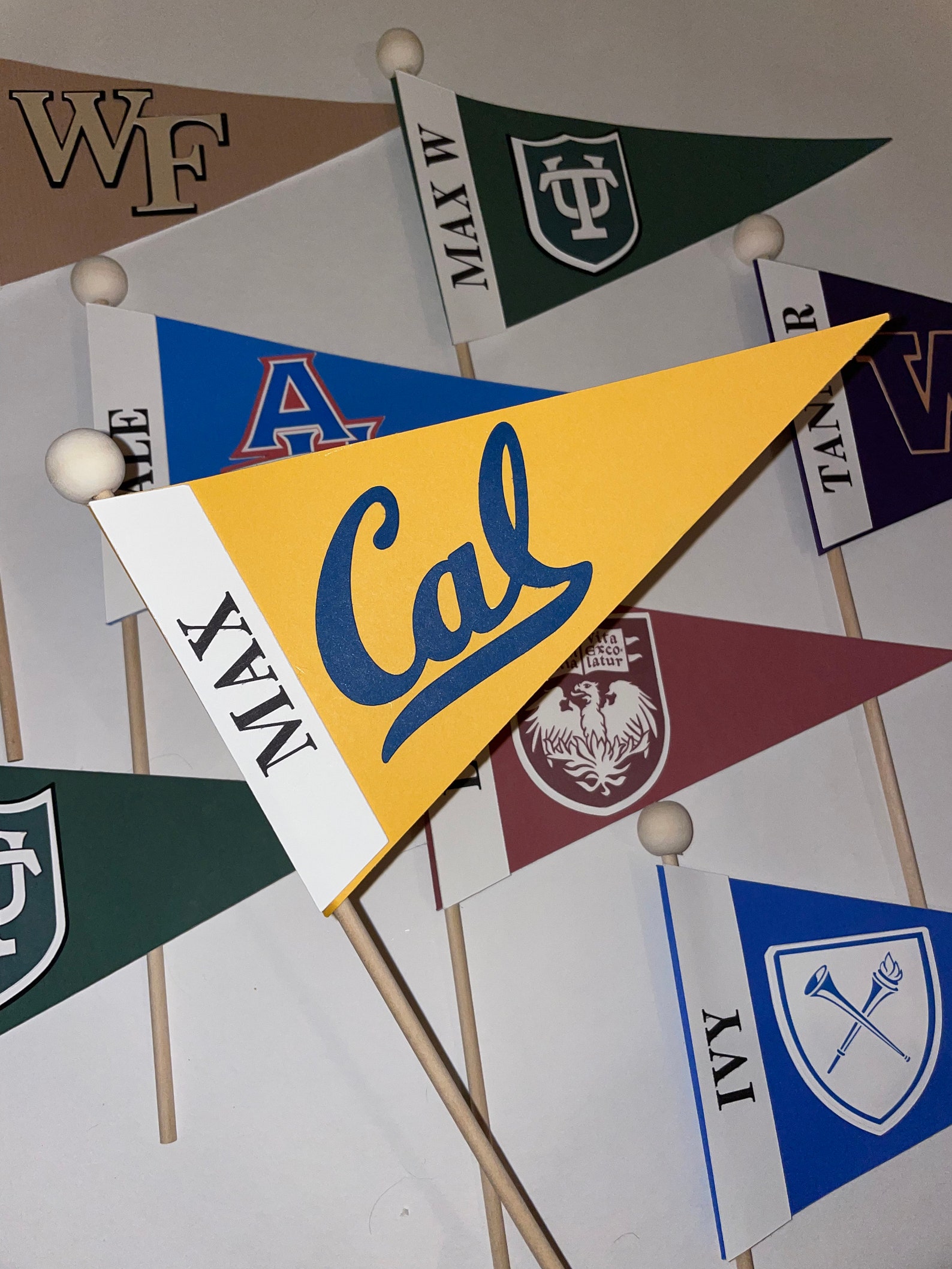 Custom College Pennant Flags Centerpiece Pennant Flag College Flag ...