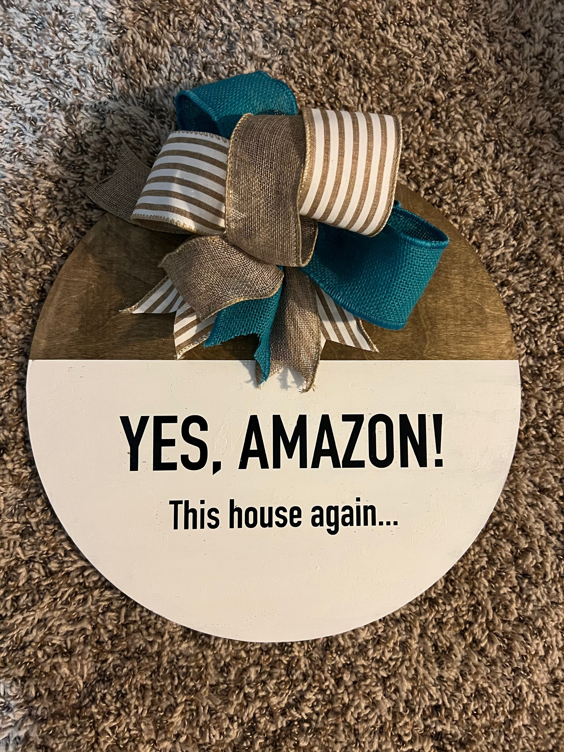 Yes Amazon Front Door Sign Welcome Sign Door Hanger Porch - Etsy