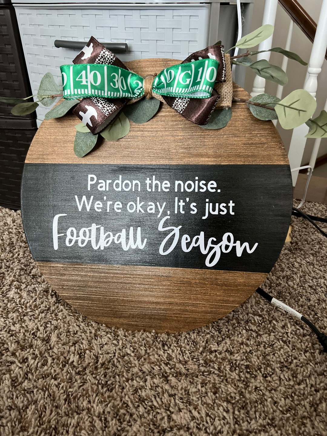Front Door Sign Football Welcome Sign Door Hanger Porch - Etsy