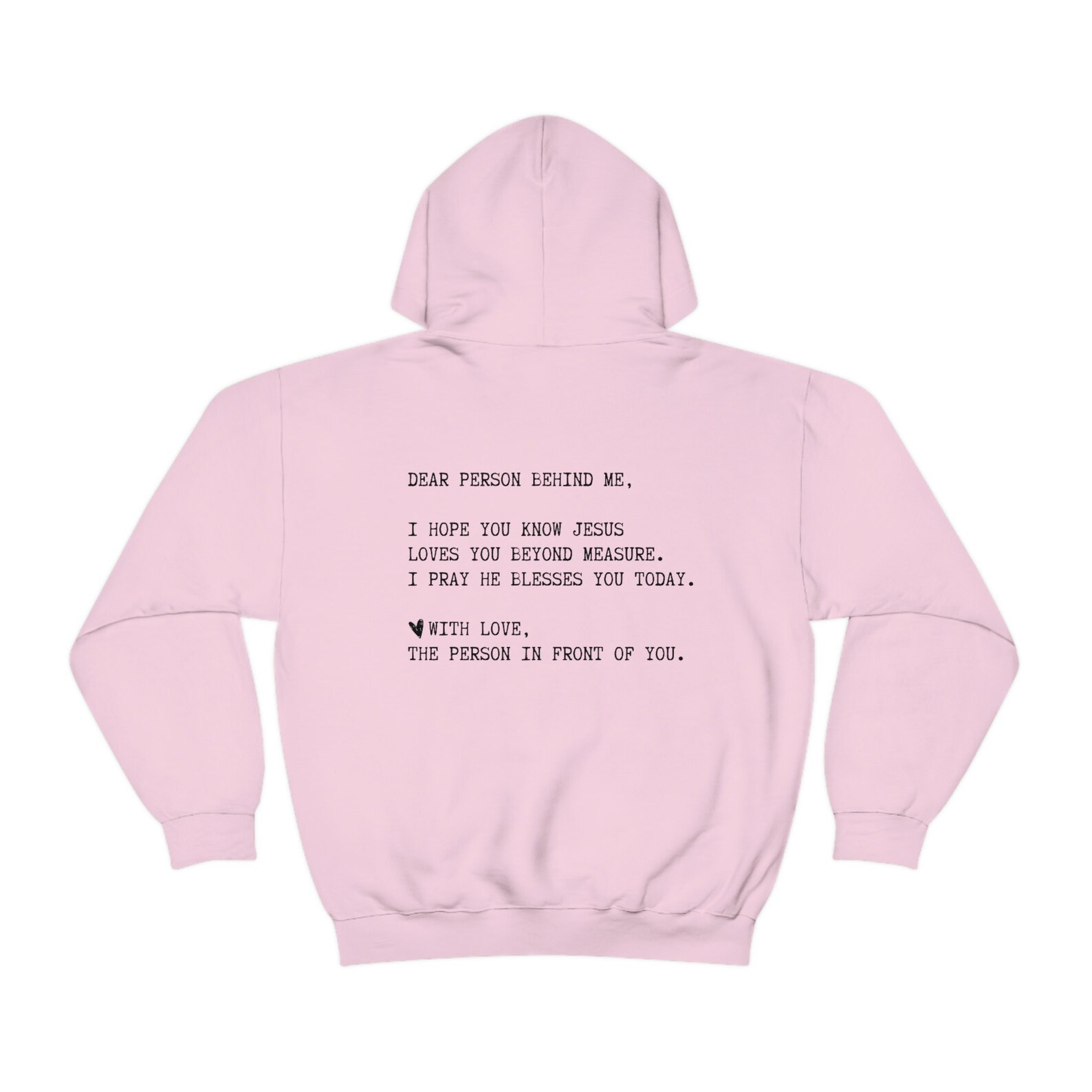 Dear Person Behind Me Jesus Loves You Hoodie, Christian Sweatshirt ...